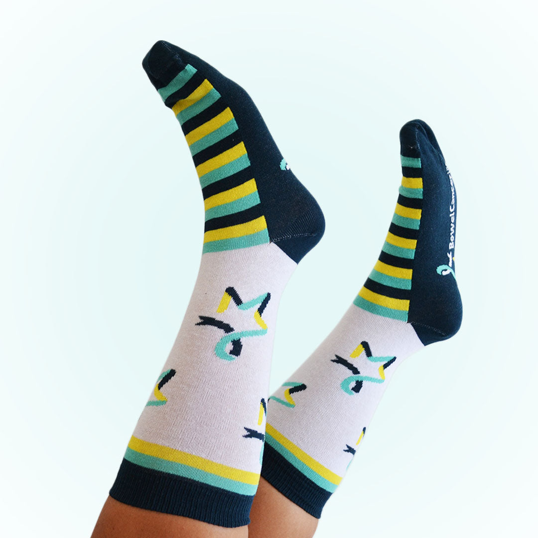 Star of Hope socks Dark Teal – Bowel Cancer UK